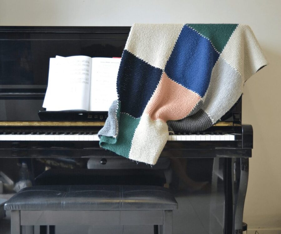 Block Blanket Knitting Pattern: Your first knit afghan | Knitting with ...