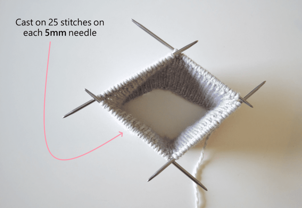 Easy knit hat with double pointed needles pattern FREE - Simple Hat