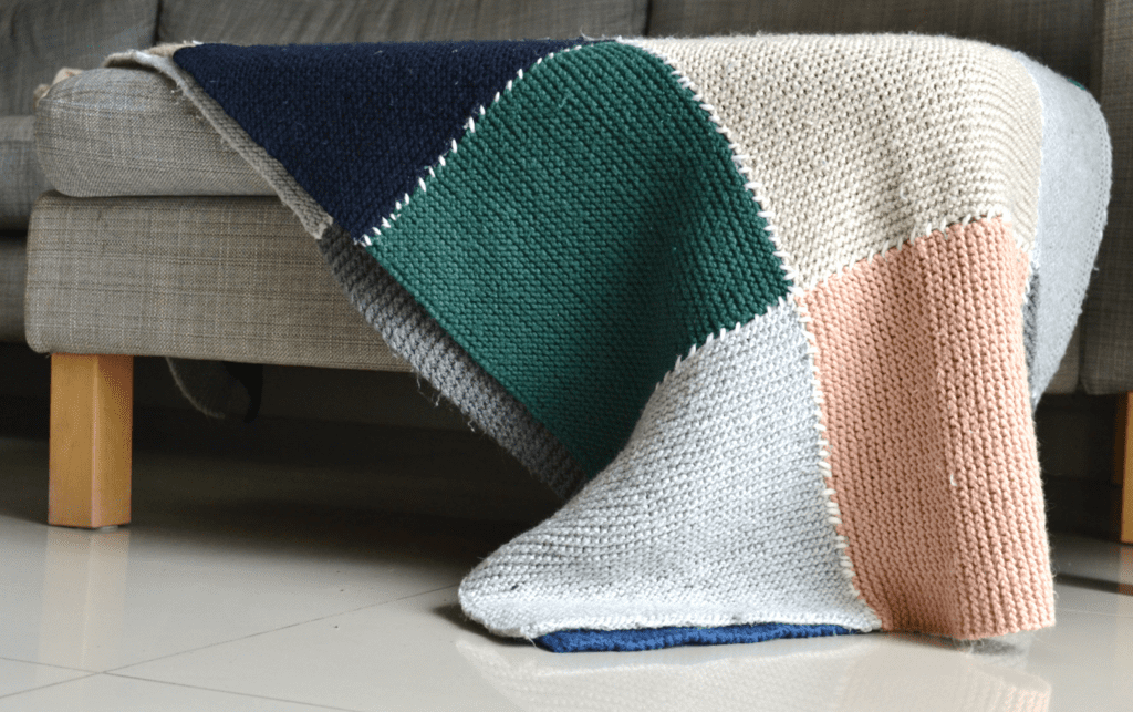 Block Blanket Knitting Pattern: Your first knit afghan | Knitting with ...