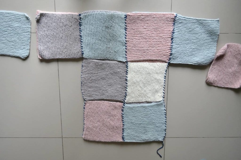 How to make a jumper out of knitted squares? Easy Knit Sweater Pattern