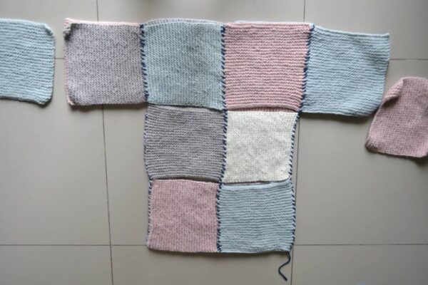 How to make a jumper out of knitted squares? Easy Knit Sweater Pattern