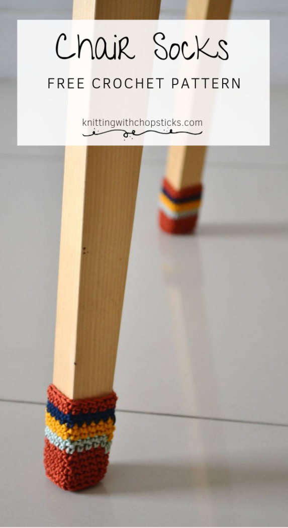 Crochet Chair Socks Pattern | Knitting with Chopsticks