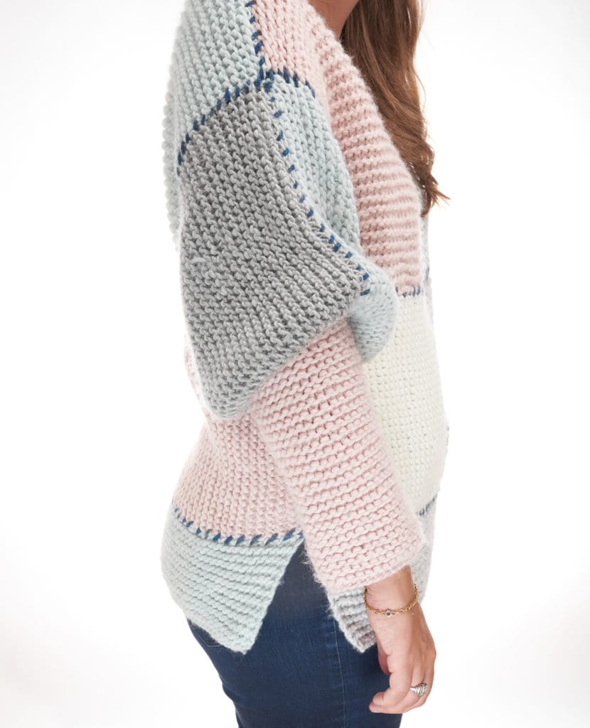 How to make a jumper out of knitted squares? Easy Knit Sweater Pattern