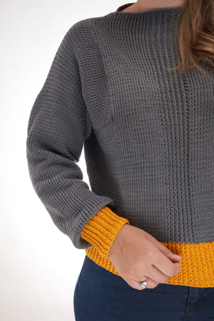 Easy Sunshine Cropped Sweater Knitting Pattern Free