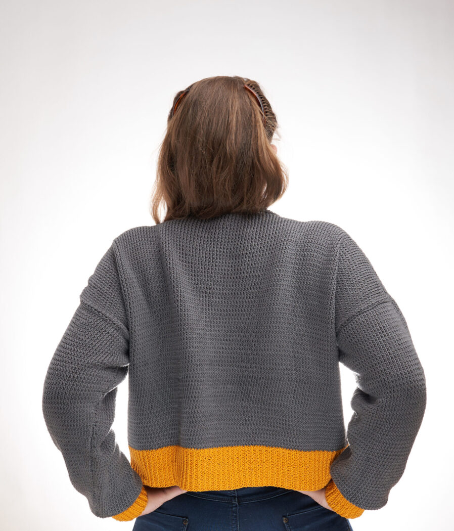 Easy Sunshine Cropped Sweater Knitting Pattern Free