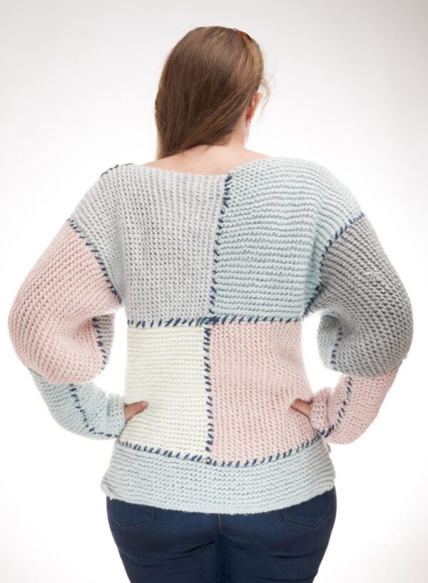 How to make a jumper out of knitted squares? Easy Knit Sweater Pattern