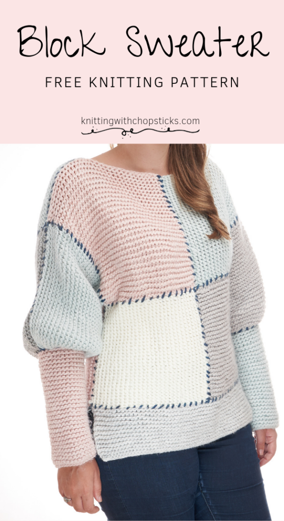 How to make a jumper out of knitted squares? Easy Knit Sweater Pattern