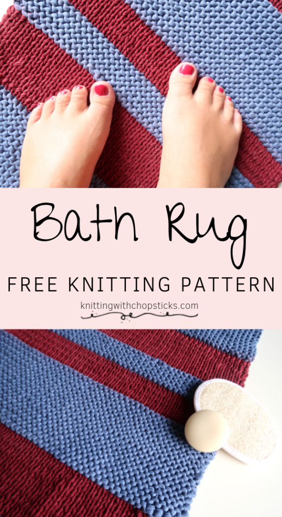 T-shirt Yarn Rug Knitting Pattern - Easy Free Chunky Knit Rug Pattern