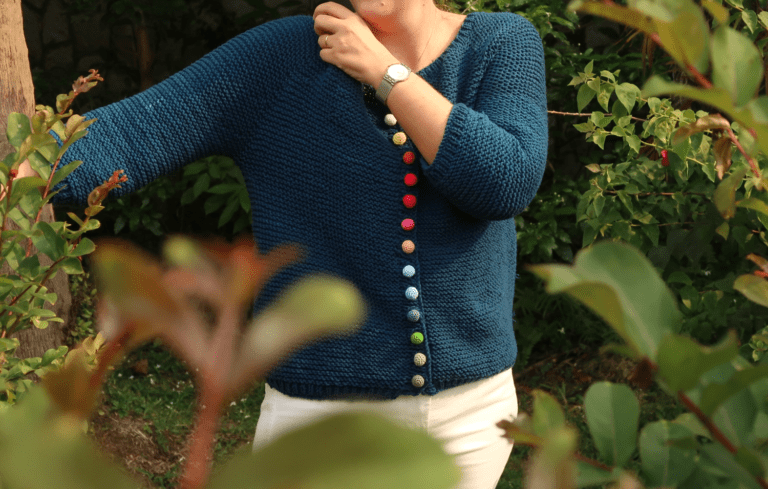 Easy Cardigan Knitting Pattern - Bonbon Cardigan-Knitting with Chopsticks