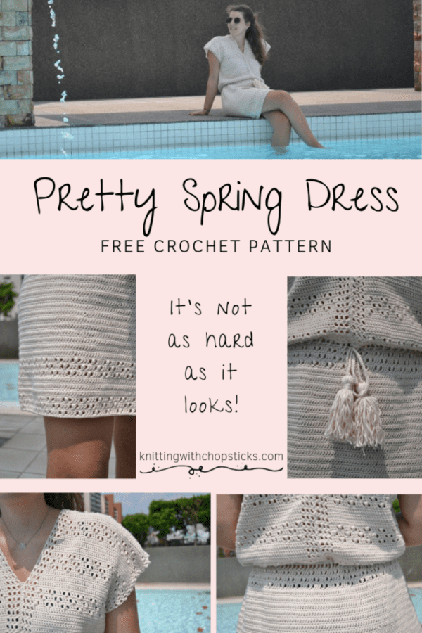 Pretty Spring Dress Free Crochet Pattern | Knitting with Chopsticks
