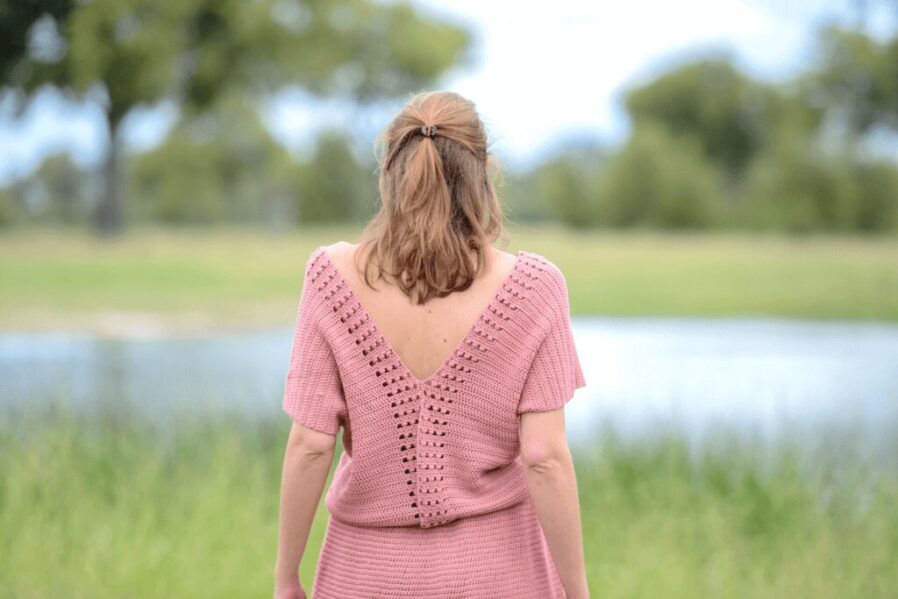 Free Dress Crochet Pattern | Cache Coeur Dress | Knitting with Chopsticks
