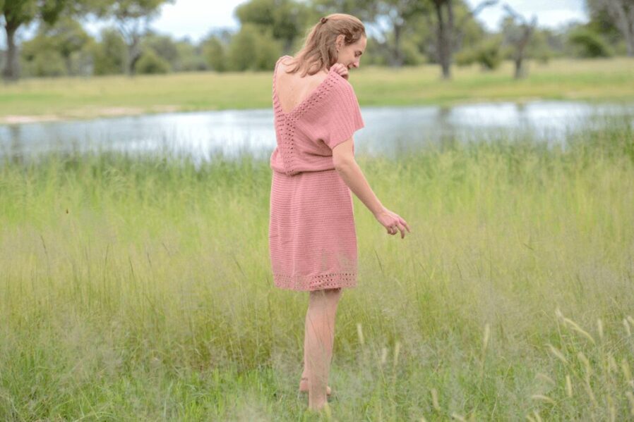 Free Dress Crochet Pattern | Cache Coeur Dress | Knitting with Chopsticks