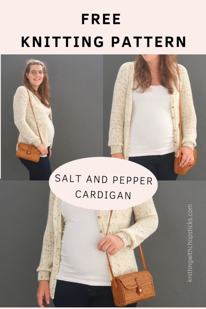 Simple Knit Cardigan Pattern | Salt and Pepper | Knitting with Chopsticks