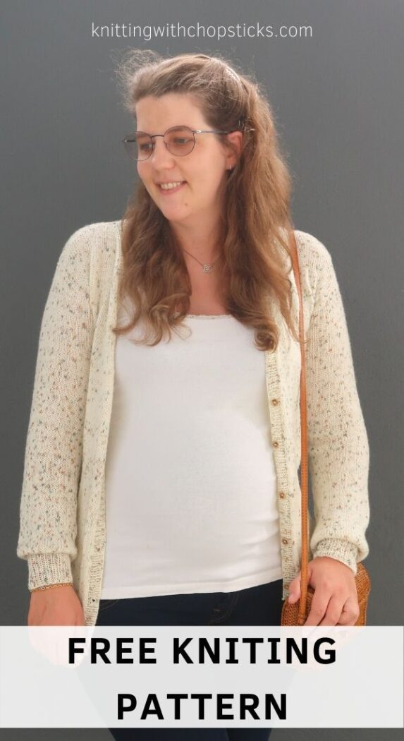 Simple Knit Cardigan Pattern | Salt and Pepper | Knitting with Chopsticks