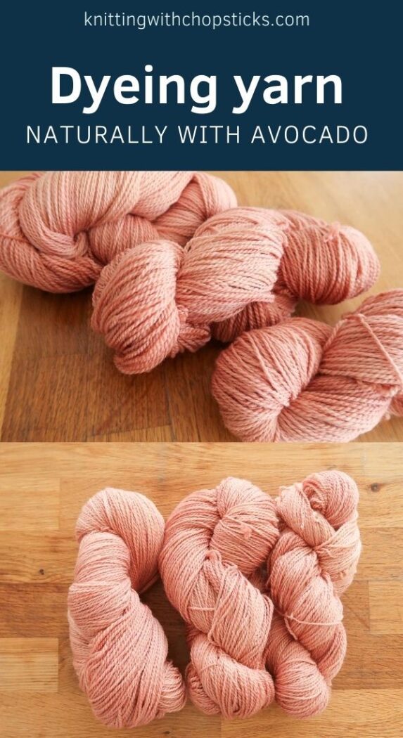 How to Dye Yarn with Avocados ? | Knitting with Chopsticks