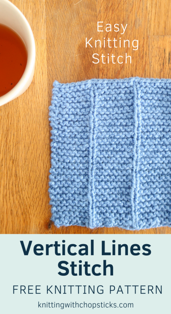The Vertical Lines Stitch | Knit Stitch Tutorial | Knitting with Chopsticks