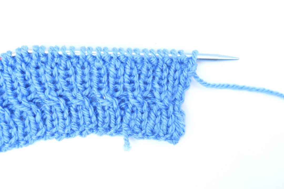 The Cable Rib Stitch | Knitting Stitch Pattern | Knitting with Chopsticks