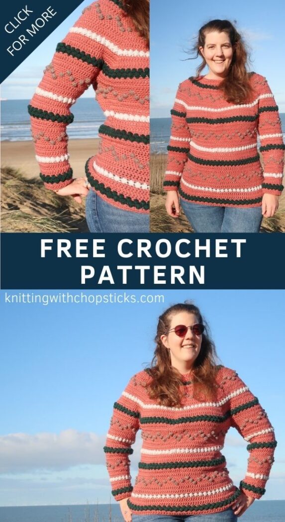 Free Top Down Crochet Sweater Pattern | Beads and Bobbles Sweater