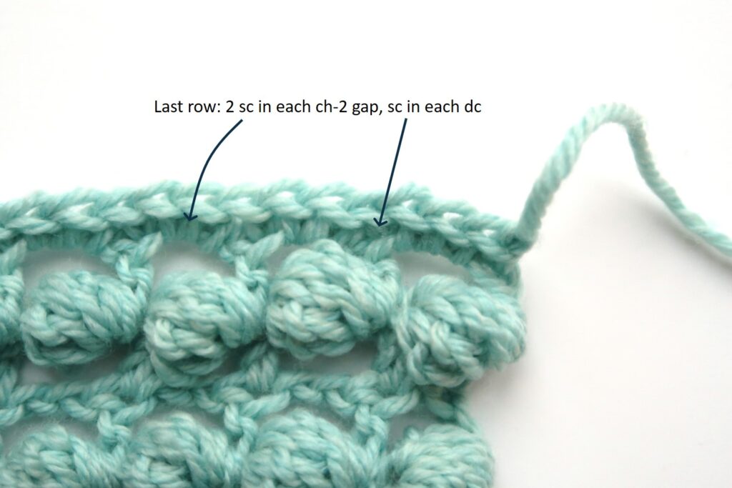 Lace and Bobbles Crochet Pattern - Floating Bobbles Stitch Pattern