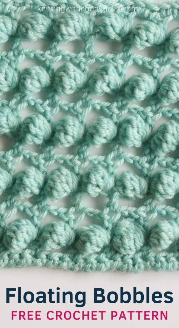 Lace and Bobbles Crochet Pattern - Floating Bobbles Stitch Pattern