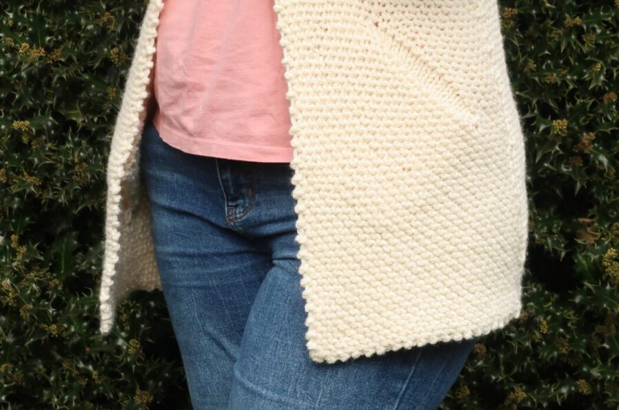Chunky Knit Cardigan Pattern: Biased Cardigan Knitting Pattern
