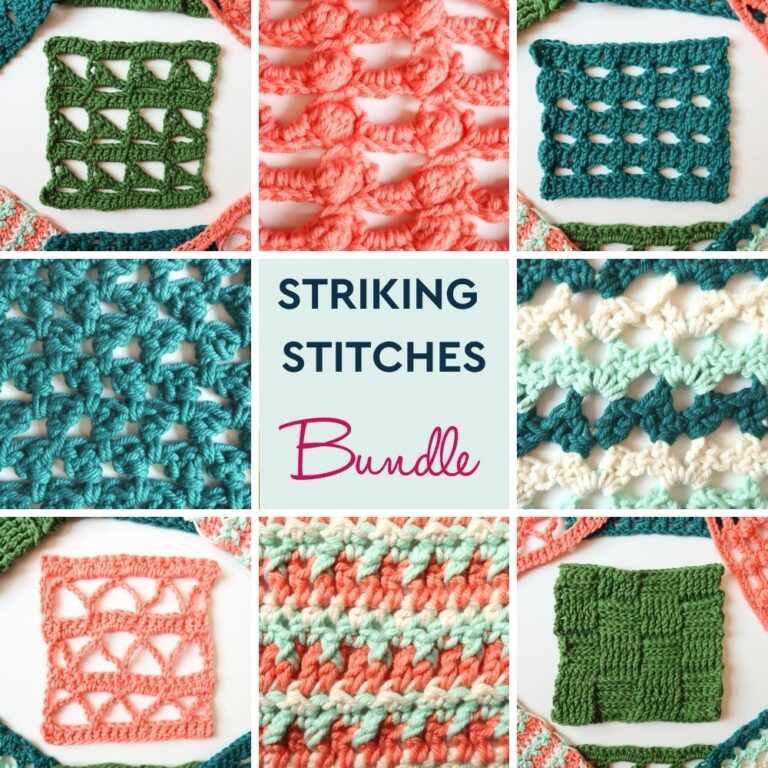 Mini Triangles Crochet Stitch Tutorial | Knitting with Chopsticks
