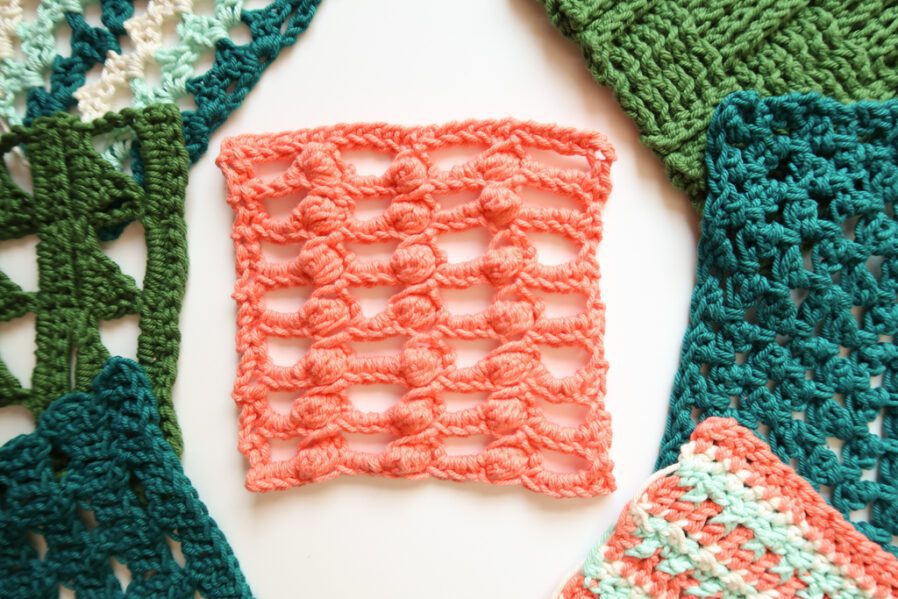 Bobble Bridge Crochet Stitch Pattern | Knitting with Chopsticks