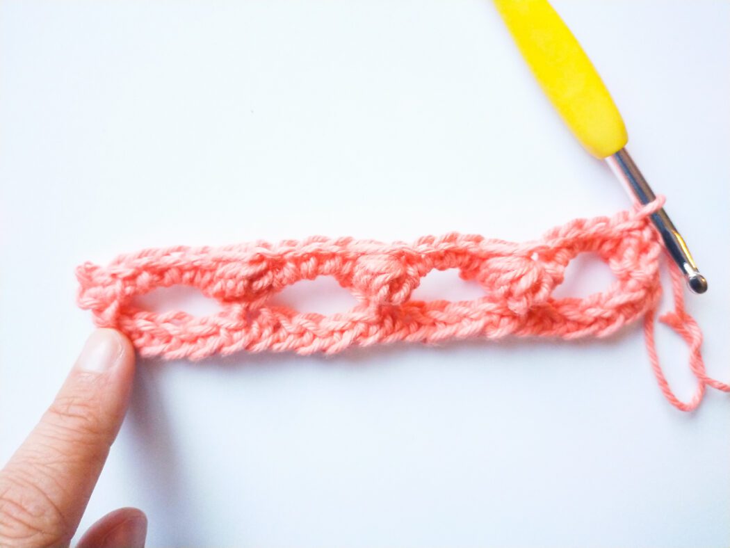 Bobble Bridge Crochet Stitch Pattern | Knitting with Chopsticks