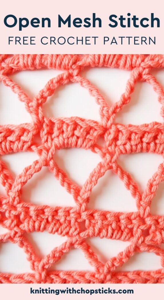 Open Mesh Stitch Crochet Pattern | Knitting with Chopsticks