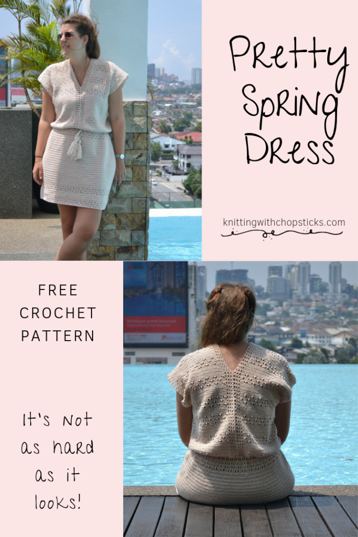 Pretty Spring Dress Free Crochet Pattern | Knitting with Chopsticks