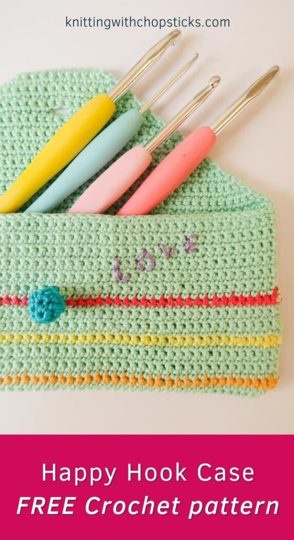 FREE Crochet Pattern for Hook Case - Happy Hook Crochet Case Pattern