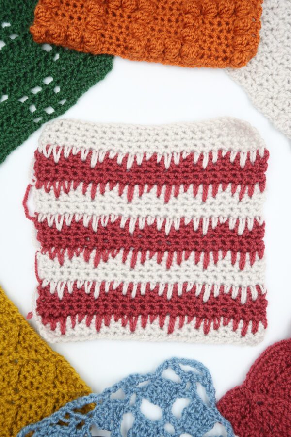 2 Color Crochet Stitch Pattern - FREE Lave Crochet Stitch Tutorial