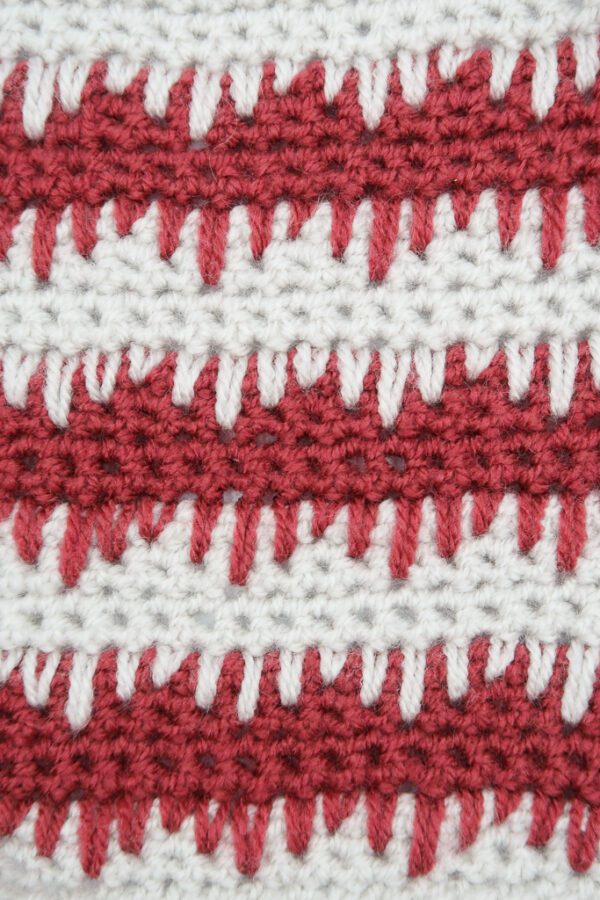2 Color Crochet Stitch Pattern - FREE Lave Crochet Stitch Tutorial