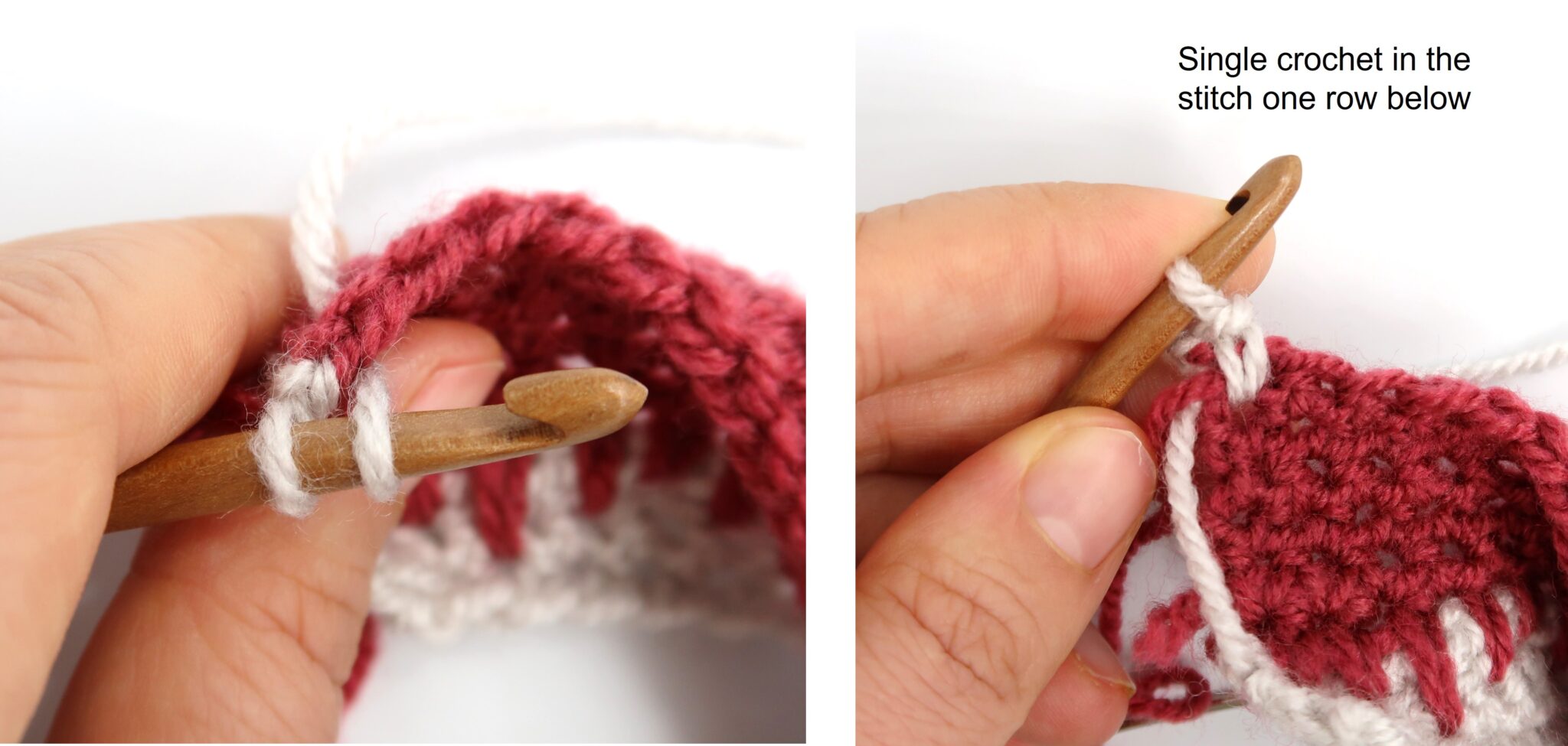 2 Color Crochet Stitch Pattern - FREE Lave Crochet Stitch Tutorial