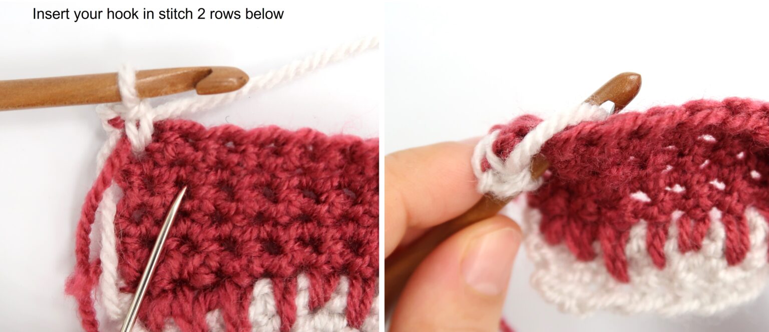 2 Color Crochet Stitch Pattern - FREE Lave Crochet Stitch Tutorial
