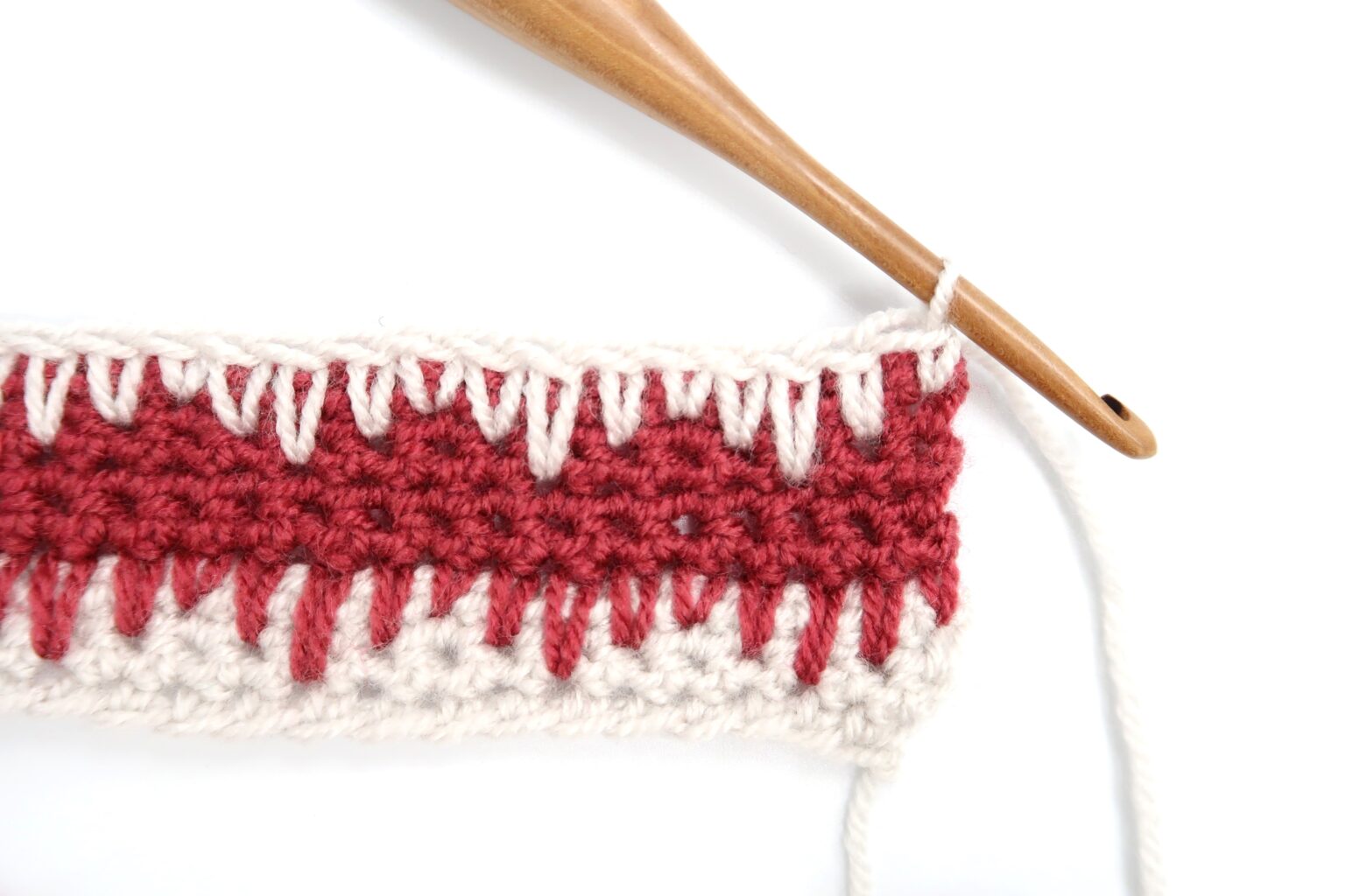 2 Color Crochet Stitch Pattern - FREE Lave Crochet Stitch Tutorial