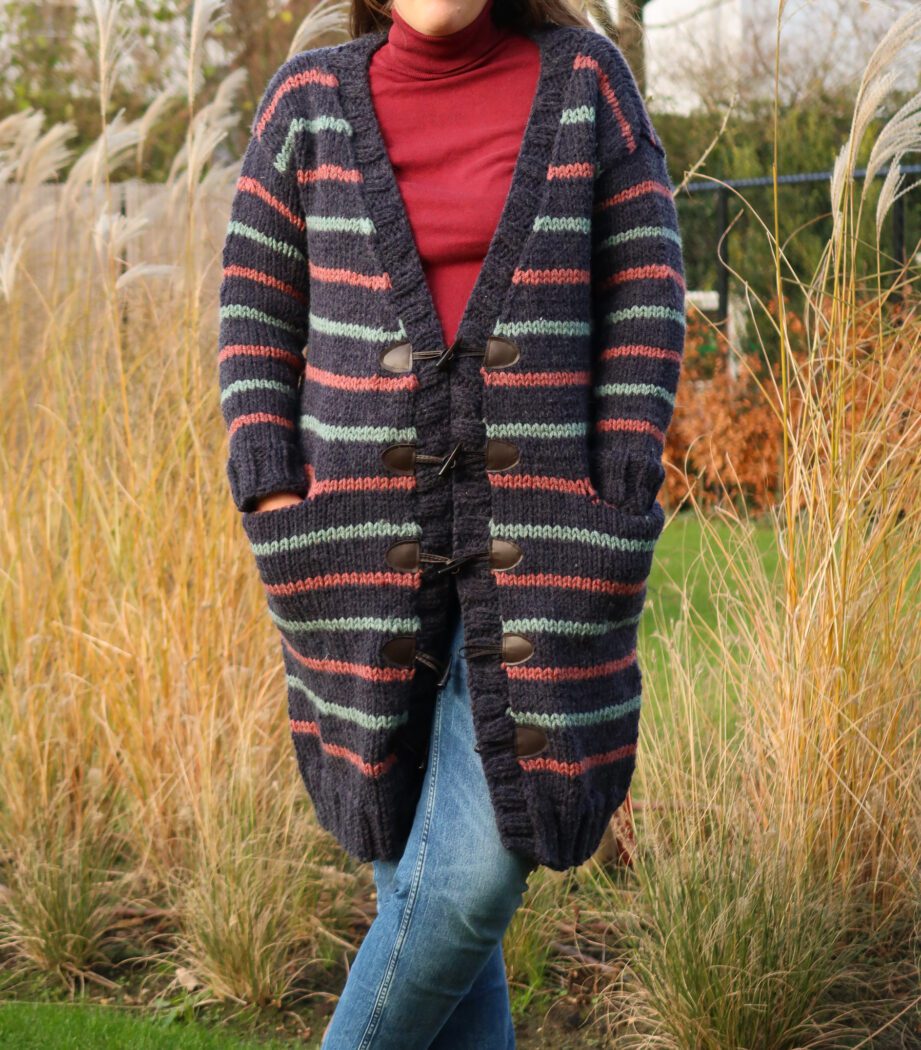 Long Cardigan Knitting Pattern - Eleanor Long Knit Cardigan Pattern