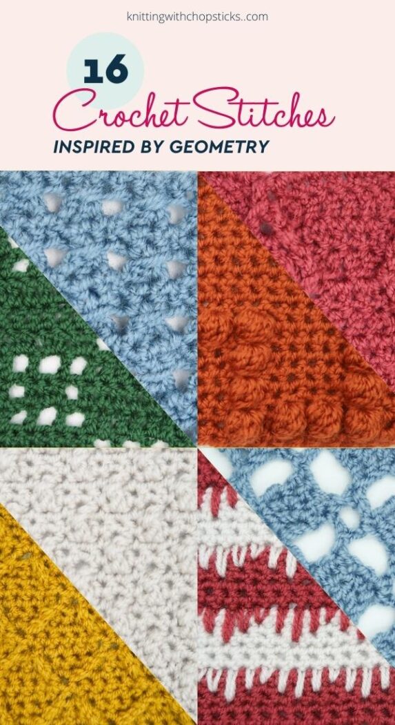 16 FREE Crochet Stitch Patterns inspired by Geometry