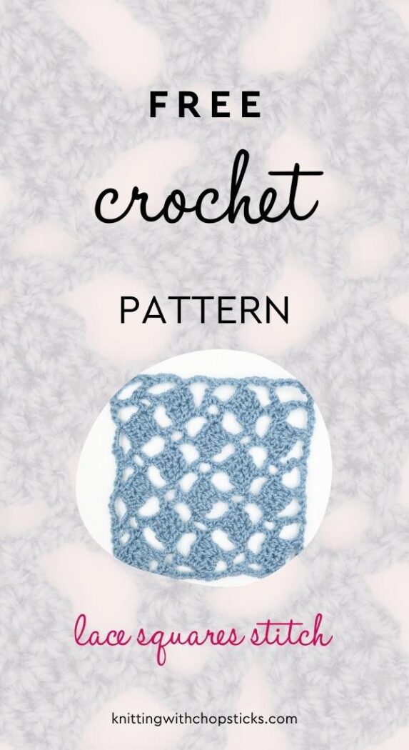 Crochet Lace Stitch Pattern - FREE Squares Lace Crochet Stitch Pattern