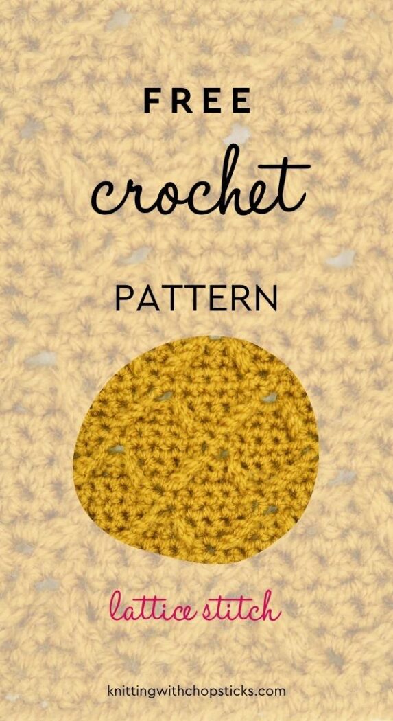 Lattice Stitch Crochet Pattern - FREE textured crochet pattern