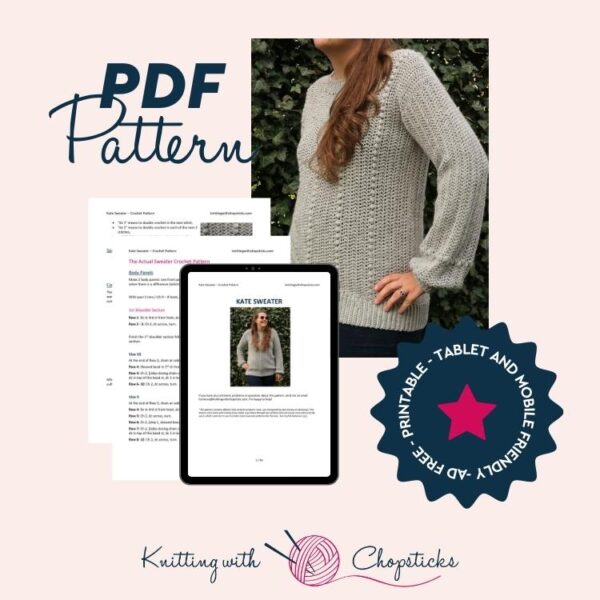 Kate Sweater | Knitting with Chopsticks