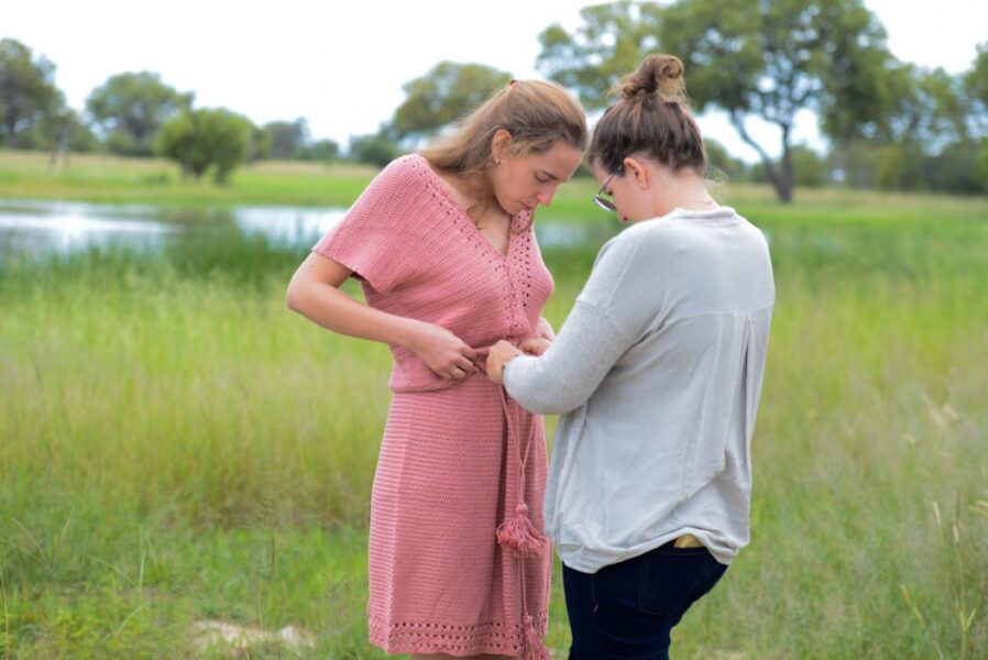 Free Dress Crochet Pattern | Cache Coeur Dress | Knitting with Chopsticks