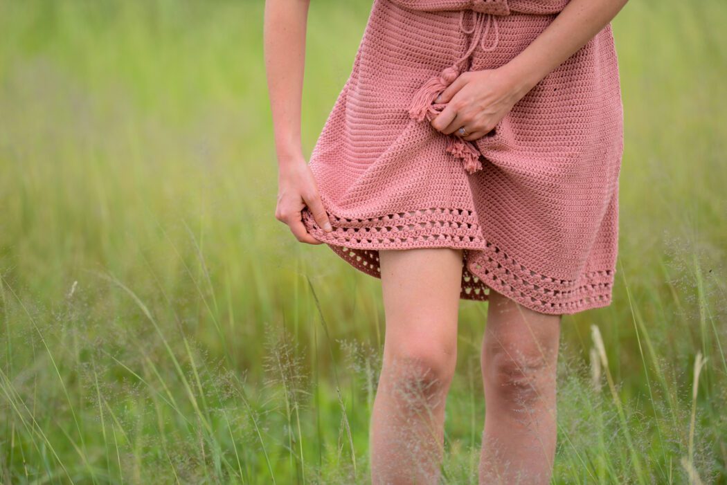 Free Dress Crochet Pattern | Cache Coeur Dress | Knitting with Chopsticks