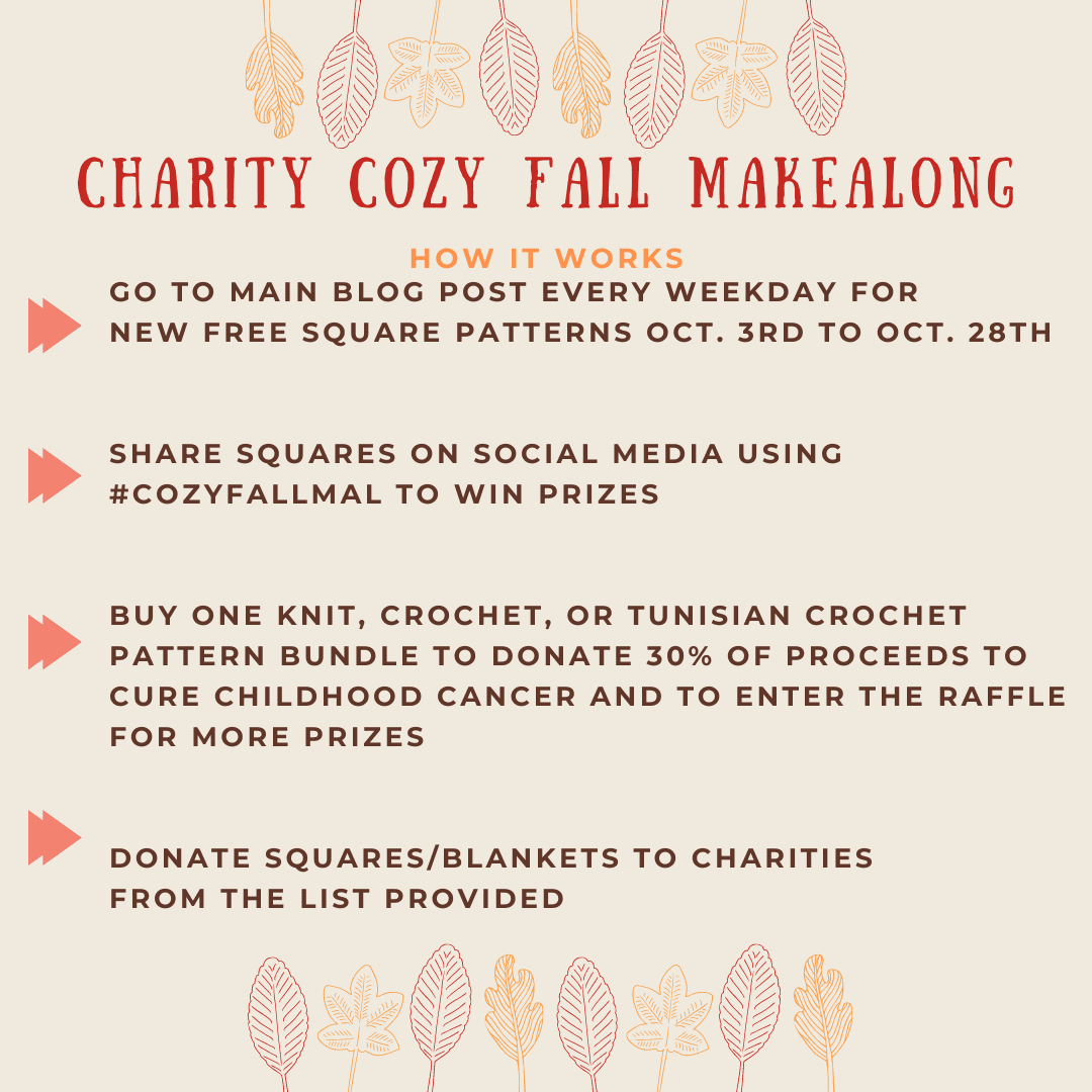 20 Free Knit Blanket Square Patterns - Charity Cozy Fall MAL
