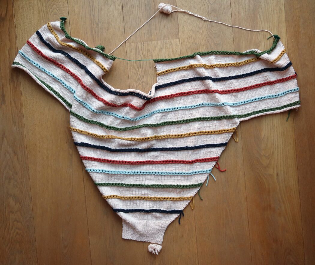 Sweater Knitting Pattern FREE - Katrina Striped Knit Sweater