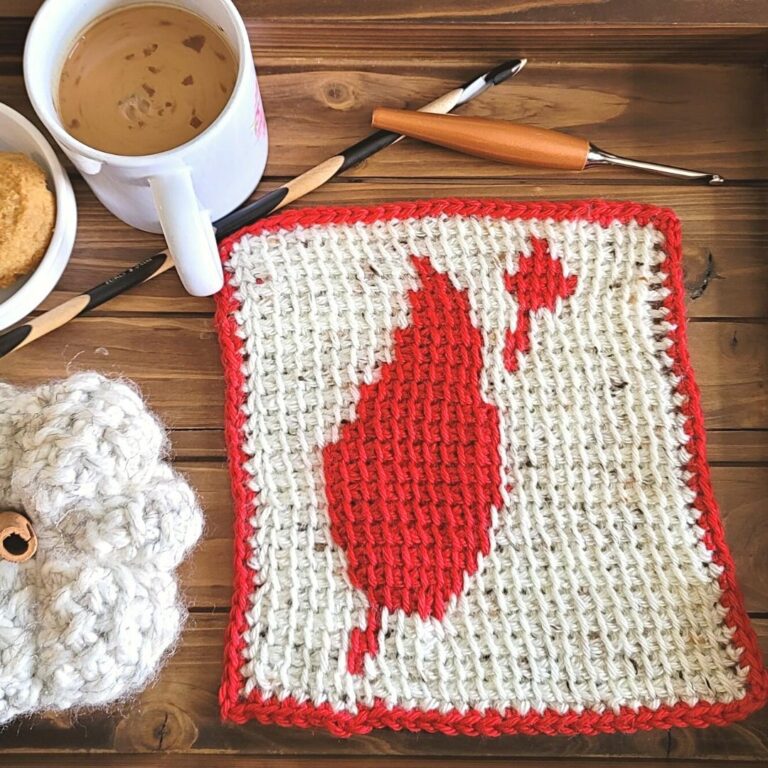 20 Free Tunisian Crochet Blanket Square Patterns - Charity Cozy Fall MAL