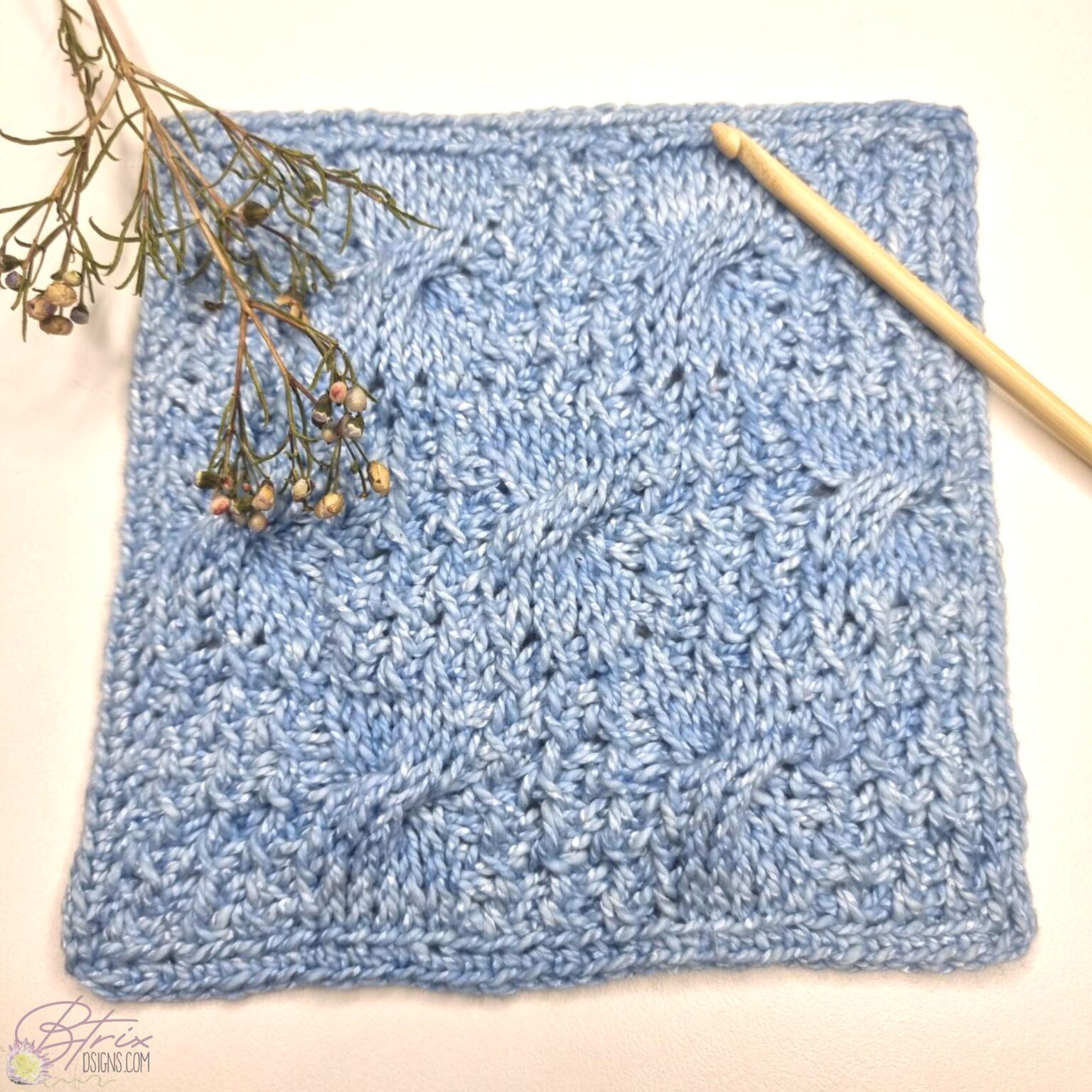 20 Free Tunisian Crochet Blanket Square Patterns - Charity Cozy Fall MAL