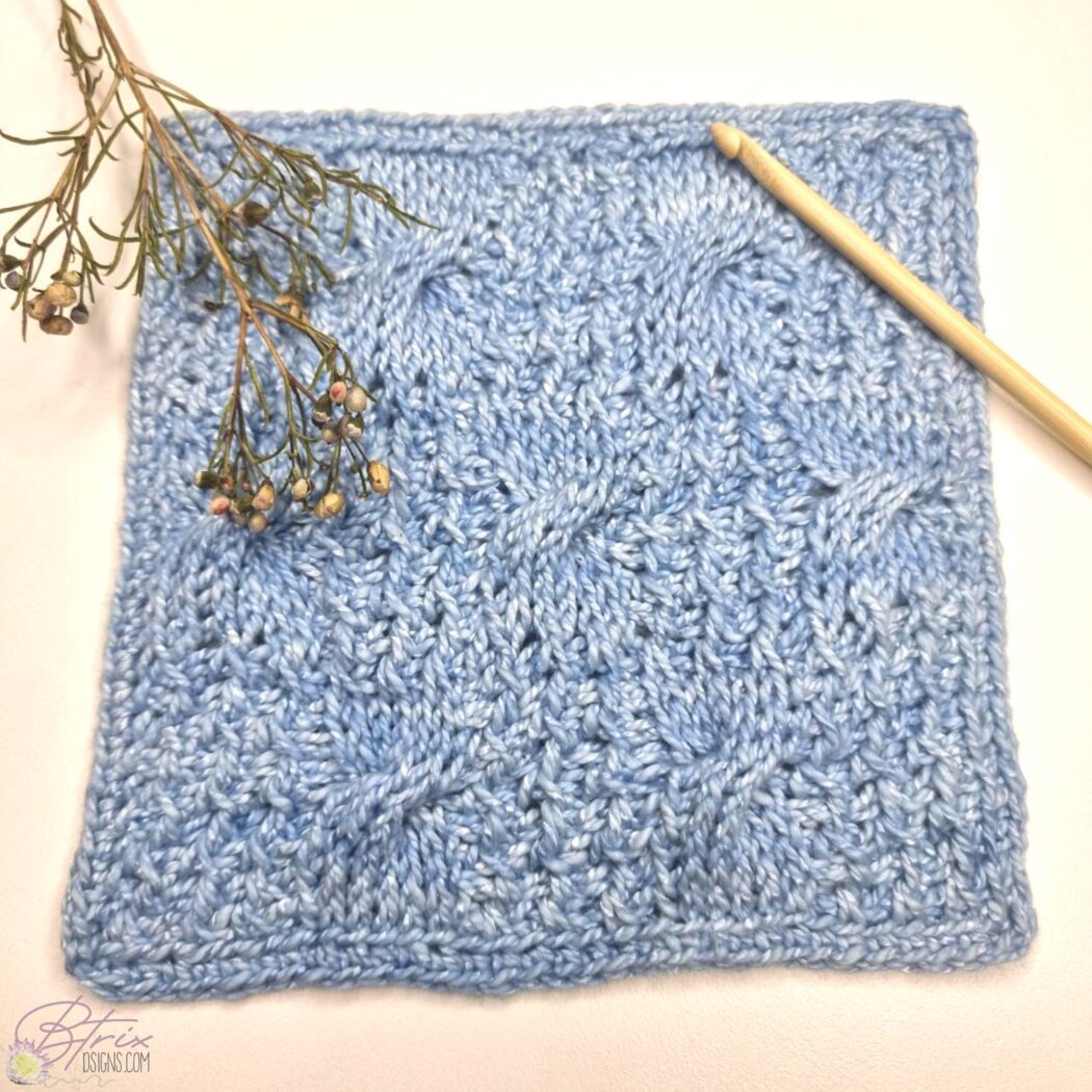 20 Free Tunisian Crochet Blanket Square Patterns - Charity Cozy Fall MAL