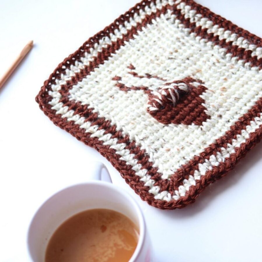 20 Free Tunisian Crochet Blanket Square Patterns - Charity Cozy Fall MAL