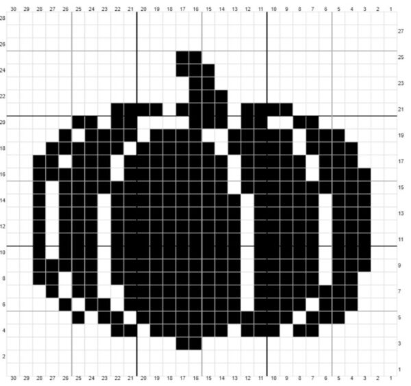 FREE Pumpkin Colorwork Crochet Blanket Square | Knitting with Chopsticks